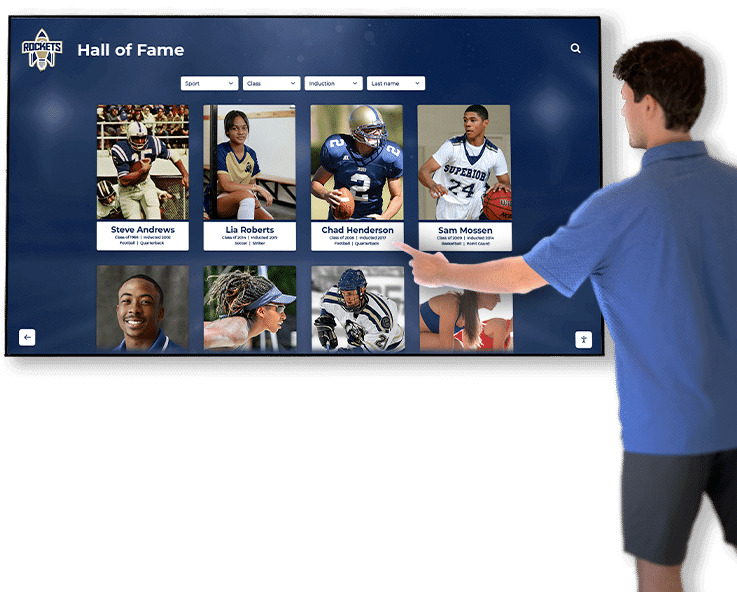 Touchscreen Digital Wall of Fame